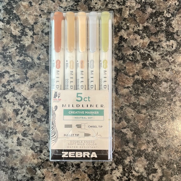 zebra | Other | Zebra Midliner Creative Marker Set Neutrals Brand New ...